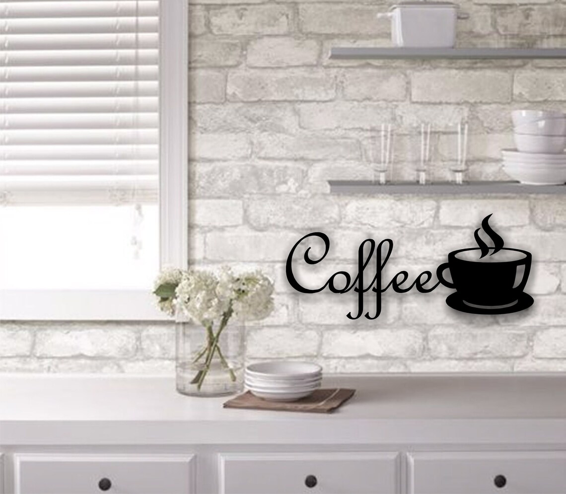 Coffee Metal Sign Coffee Bar Decor Kitchen Decor Coffee | Etsy