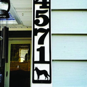 Metal Address Sign With Image | Outdoor Address Sign | House Numbers ...