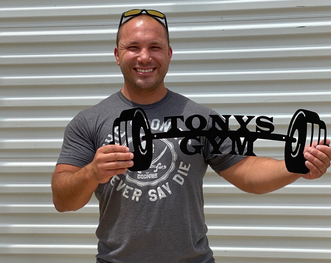 Personalized Gym Sign Weights Sign Metal Fitness Sign - Etsy