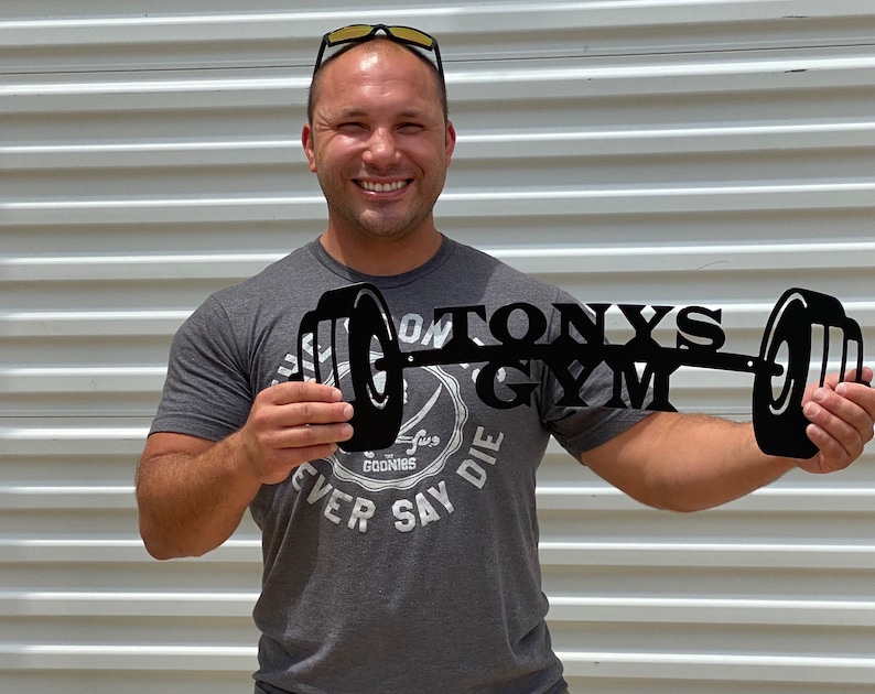 Personalized Gym Sign Weights Sign Metal Fitness Sign - Etsy