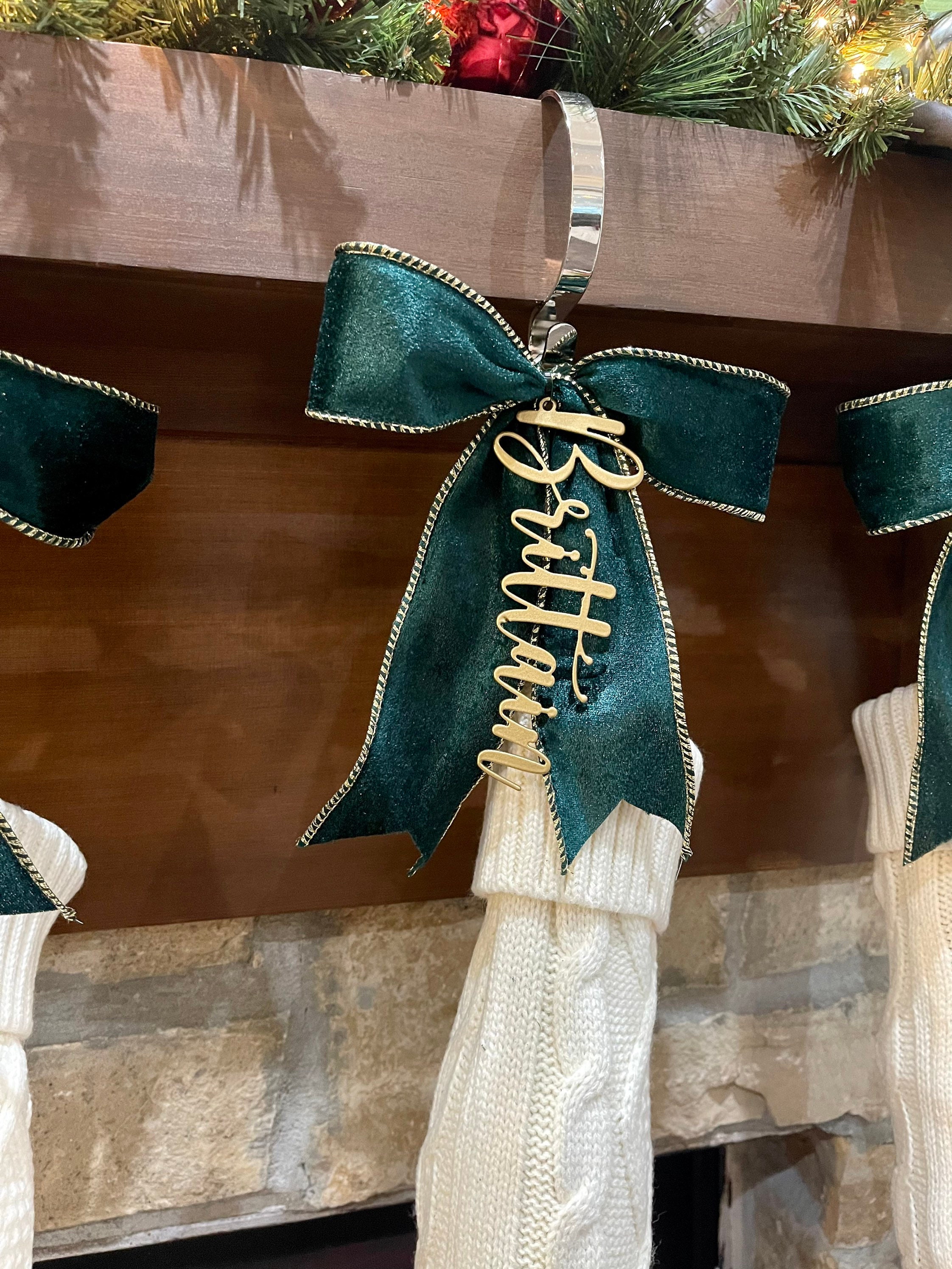 Personalized Metal Christmas Stocking Name Tags Easter - Etsy