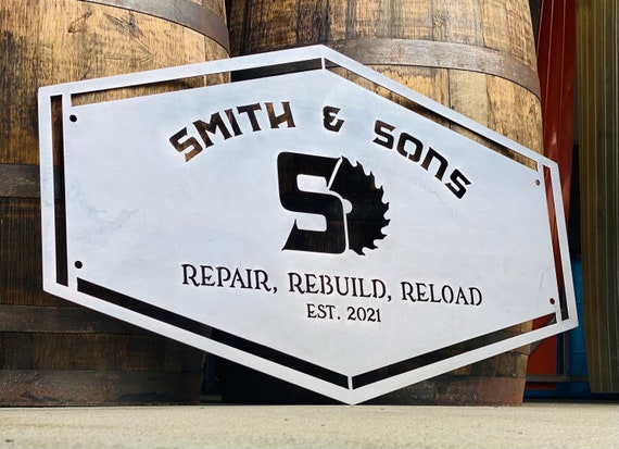 24x36 Custom Logo Cut-Out Business Metal Sign | Etsy