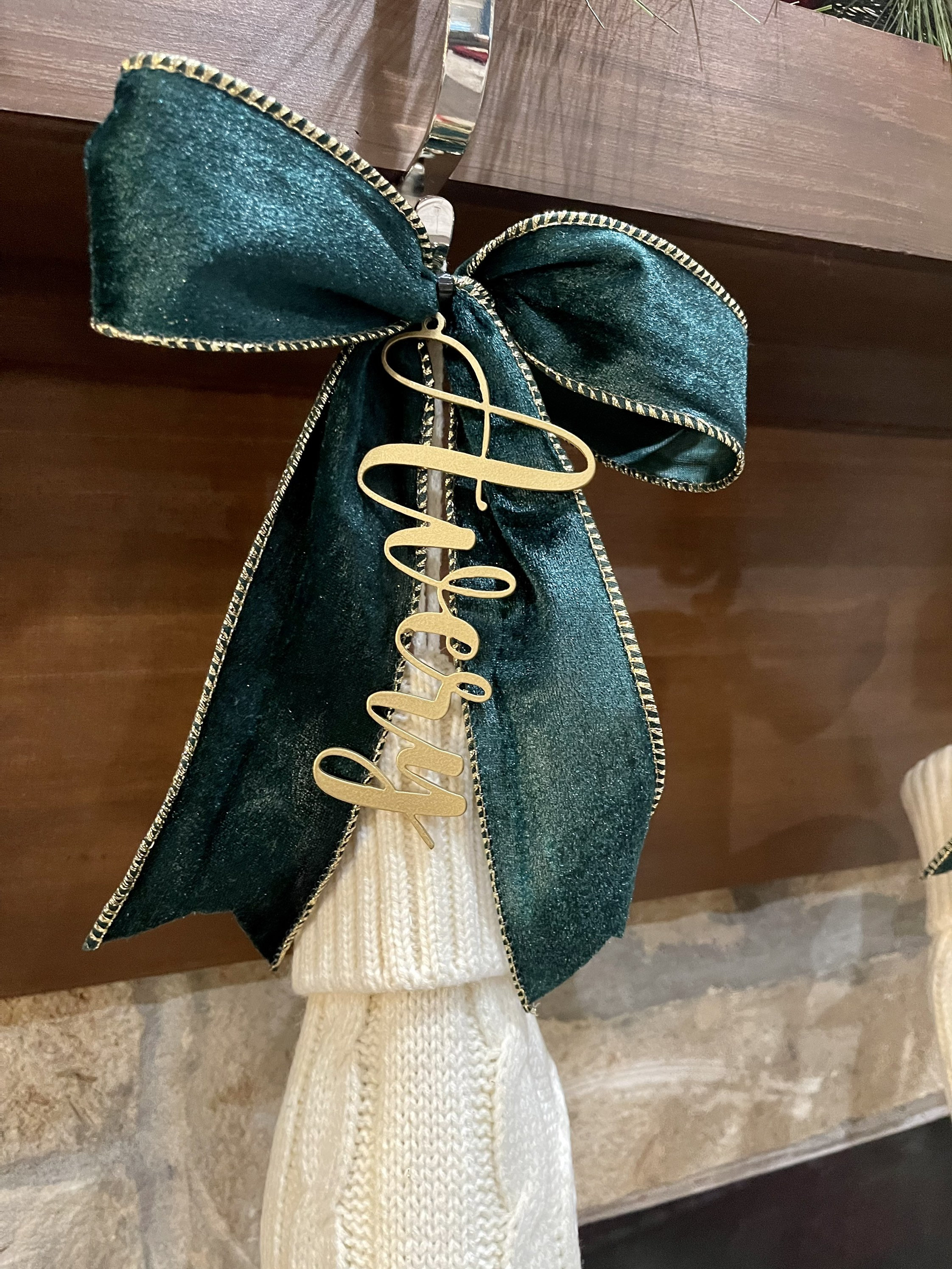 Personalized Metal Christmas Stocking Name Tags Easter - Etsy