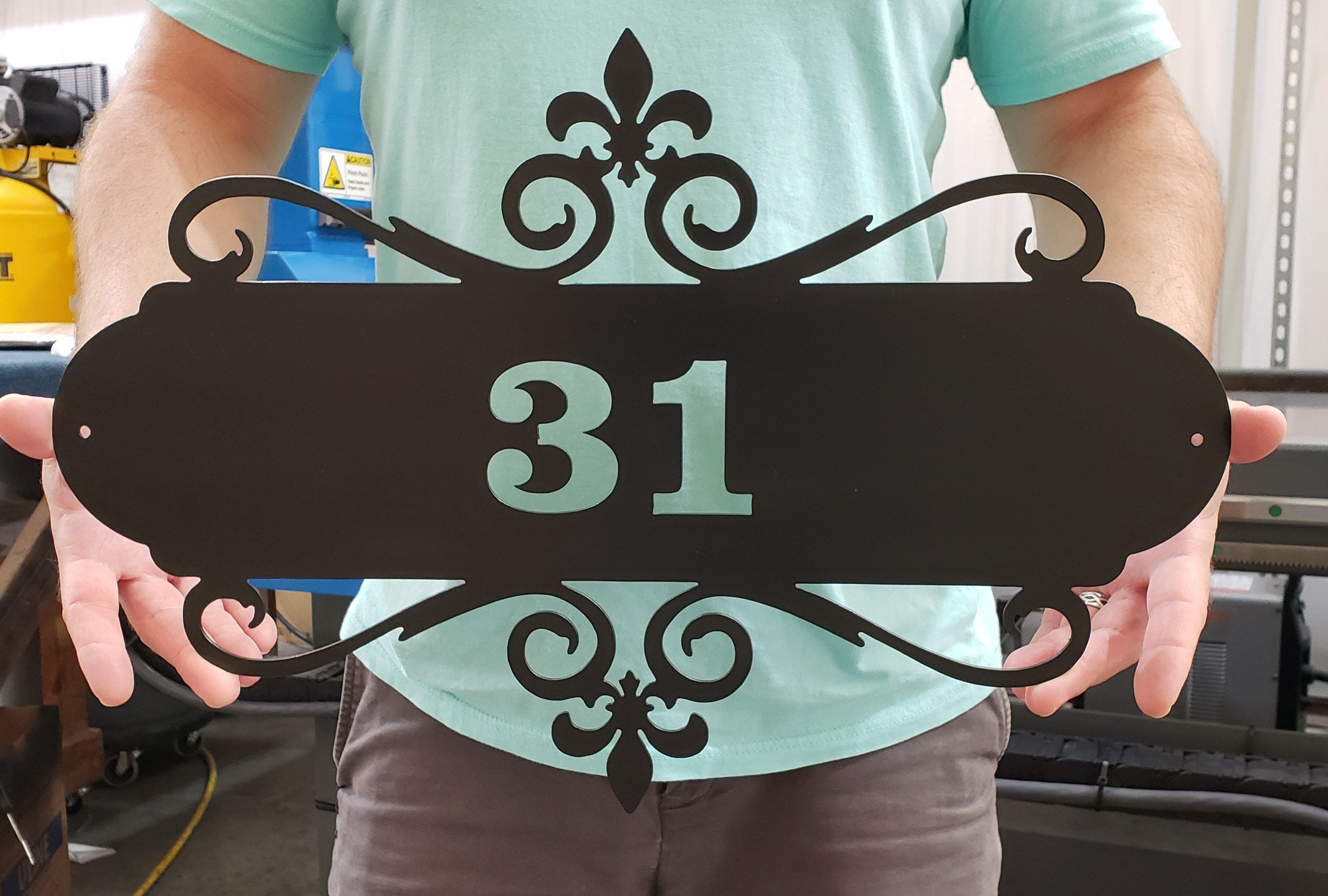 Custom Fleur De Lis Decorative Metal Address Sign Outdoor | Etsy