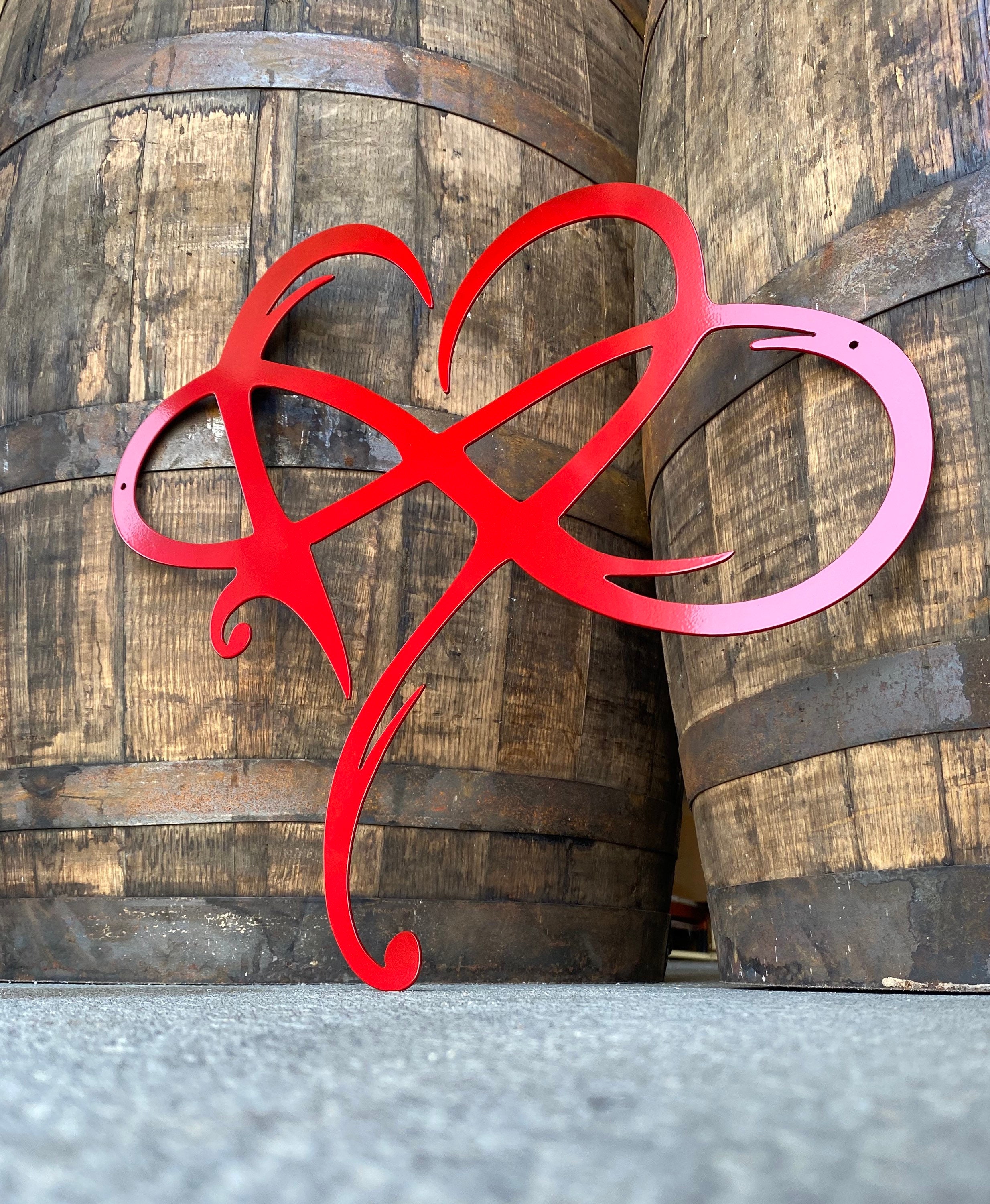 Infinity Heart Metal Sign Entryway Decor Outdoor Decor - Etsy