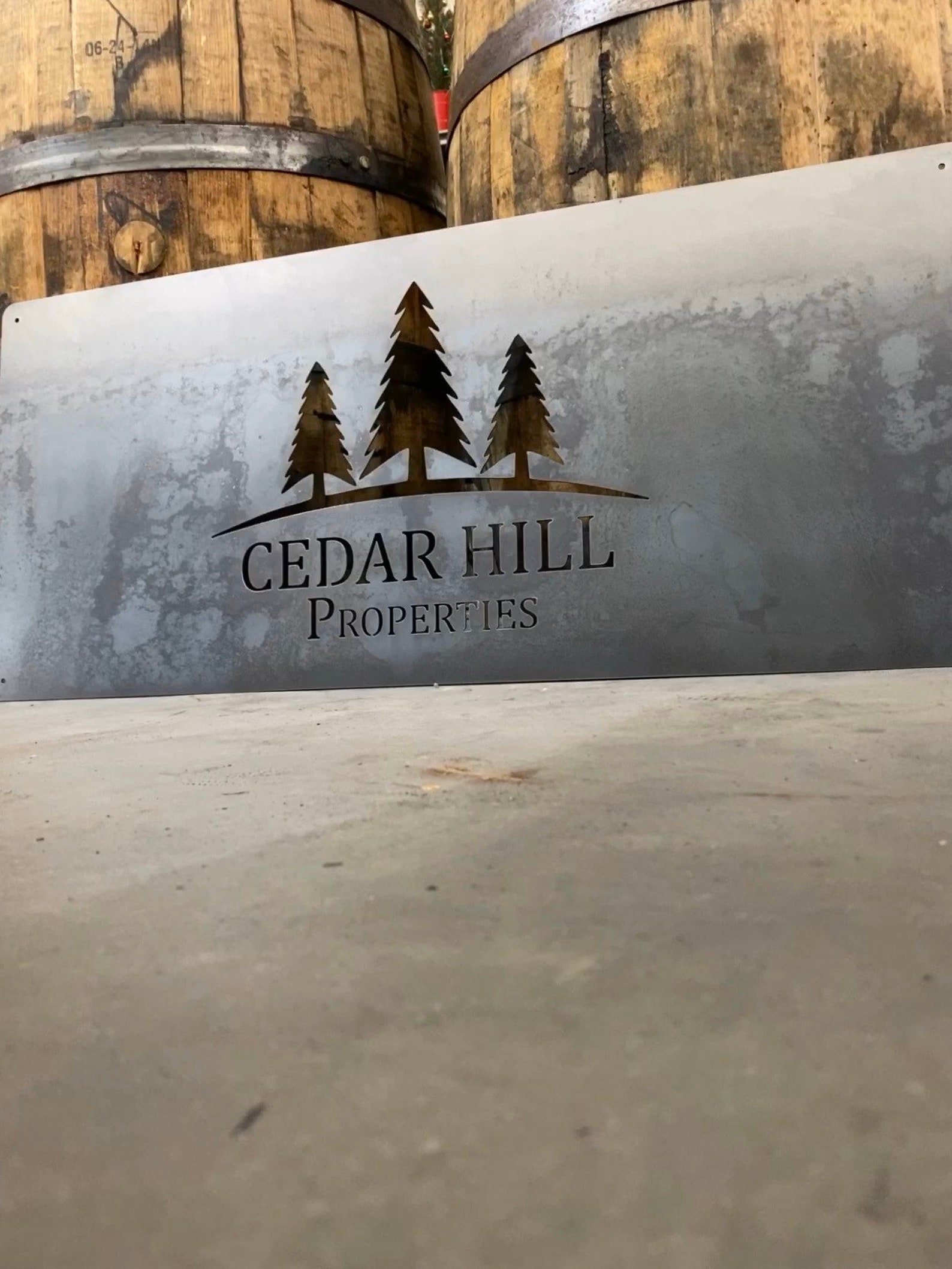 16"h X 36"l Custom Metal Business Sign With Your Logo | Outdoor Office ...