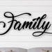 Family Script Metal Sign | Family Metal Wall Sign | Fall Decor ...