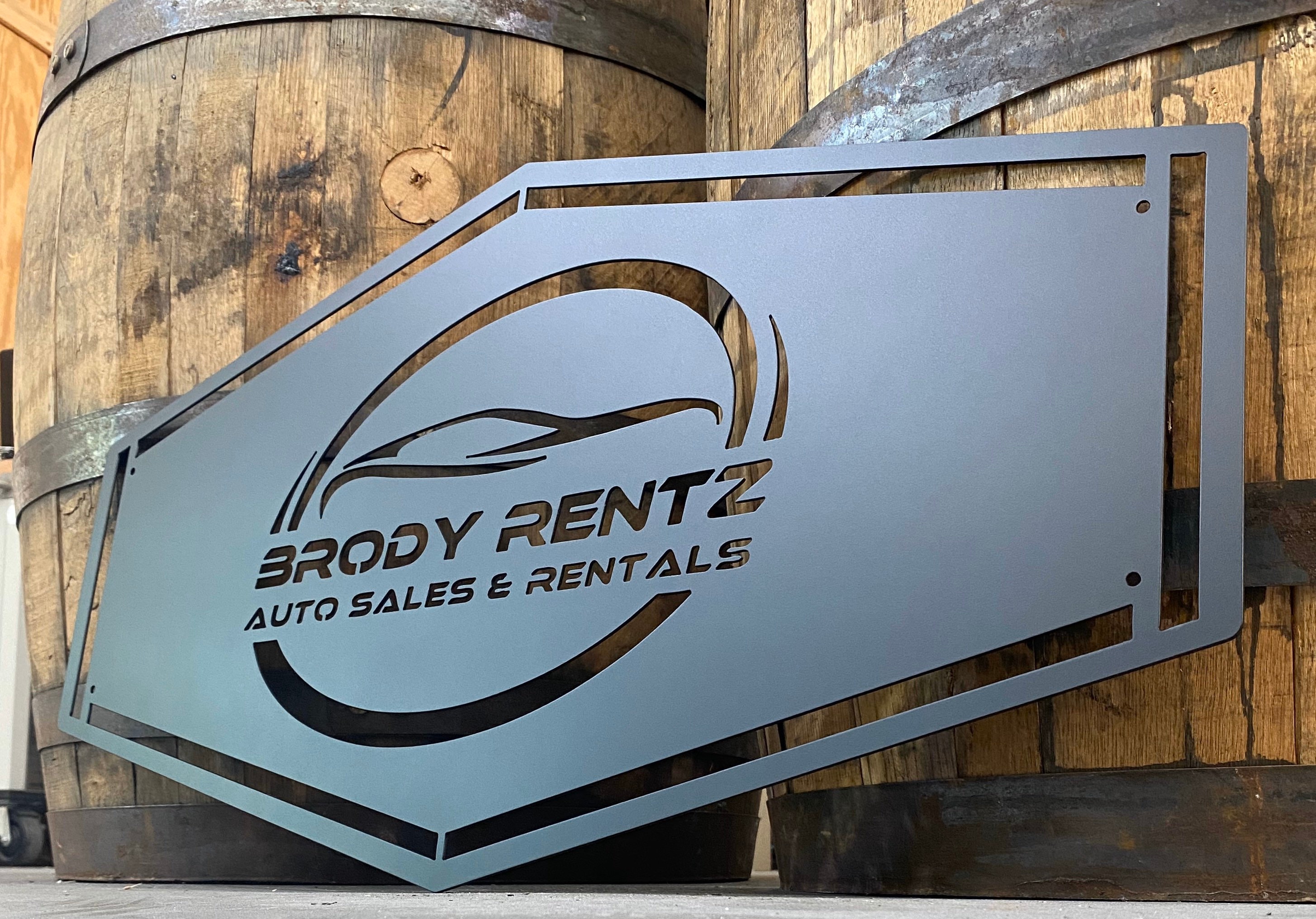 14x28 Custom Logo Cut-out Business Metal Sign Outdoor Logo | Etsy