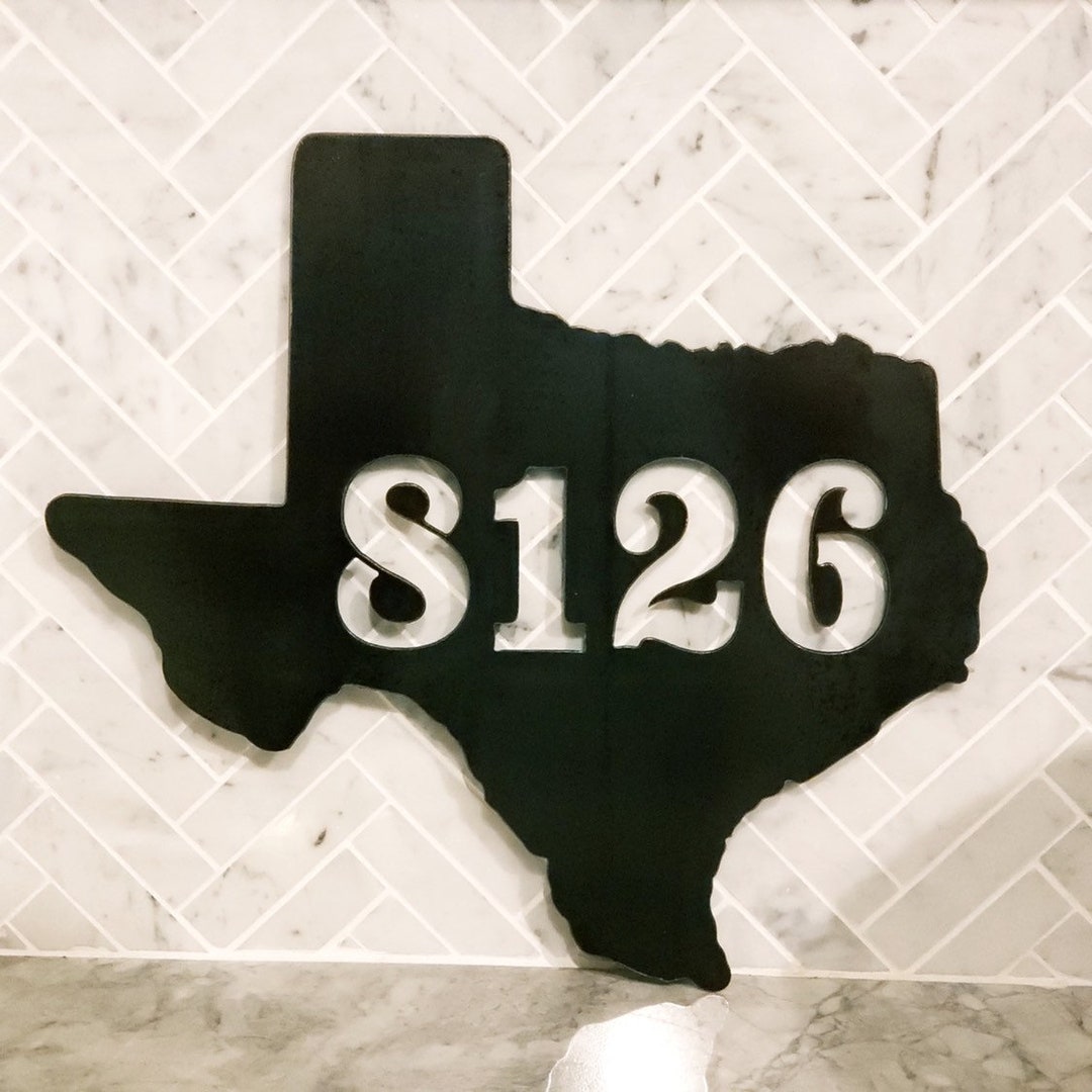 Personalized Metal State Address Sign | Outdoor Porch Decor | Mailbox ...