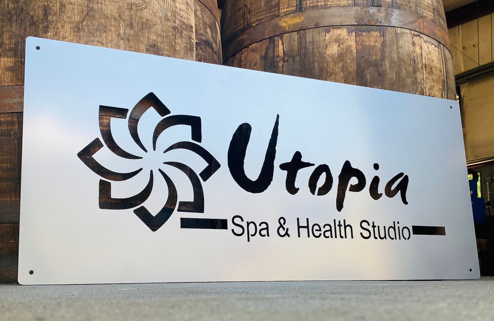 16"h X 36"l Custom Metal Business Sign With Your Logo | Outdoor Office ...