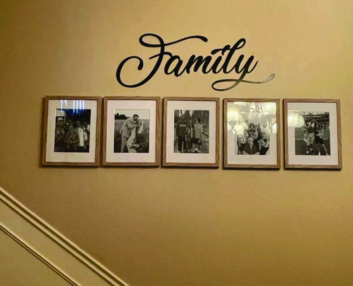 Family Script Metal Sign Family Metal Wall Sign Fall Decor - Etsy