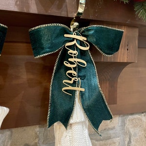 Personalized Metal Christmas Stocking Name Tags | Custom Metal Names ...