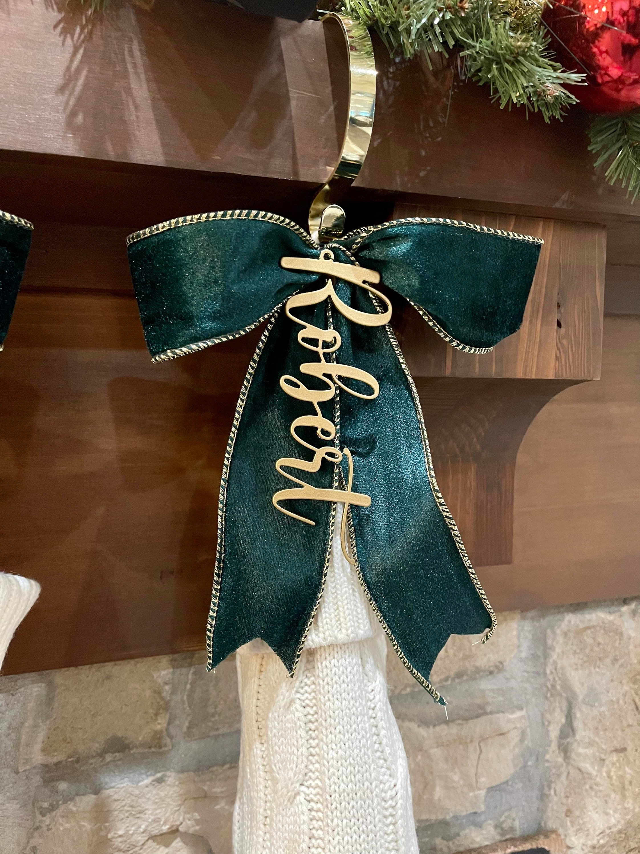 Personalized Metal Christmas Stocking Name Tags Easter - Etsy