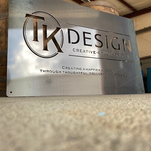 24 X 24 Metal Custom Logo Business Sign Outdoor Sign - Etsy