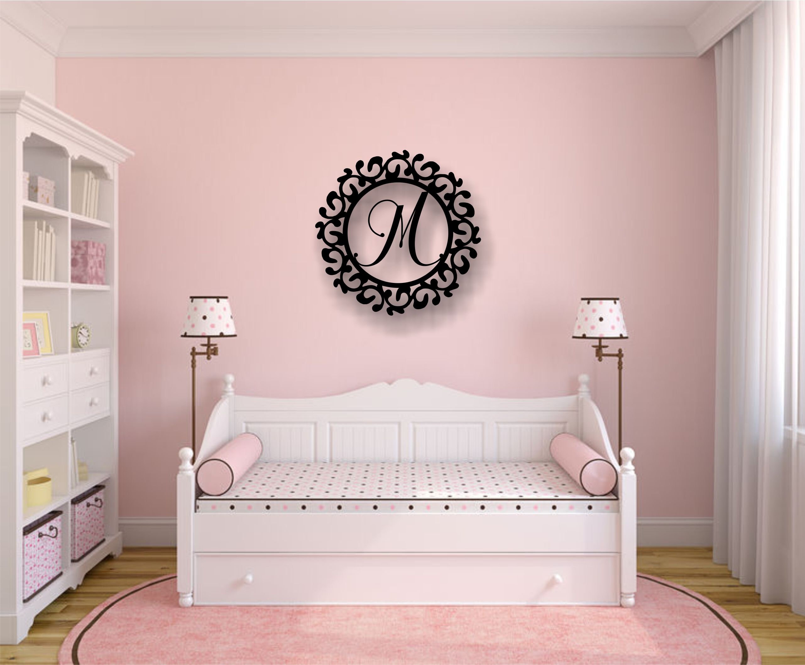 Large Monogram Metal Wall Sign Entryway Decor Living Room | Etsy