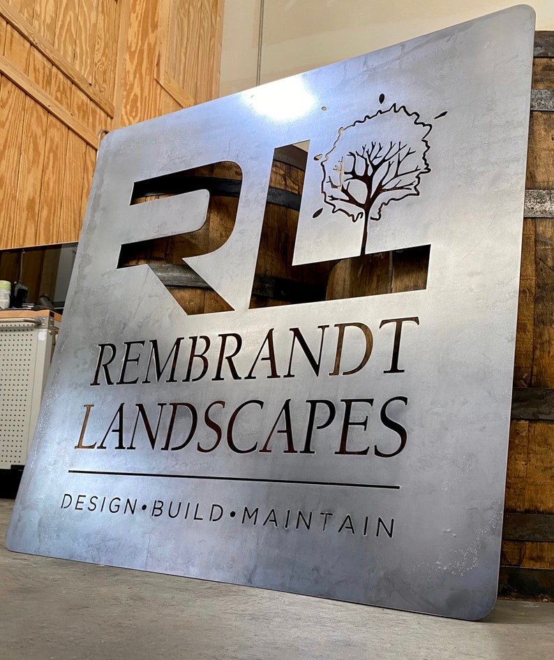 36 X 36 Custom Logo Business Sign Office Decor - Etsy