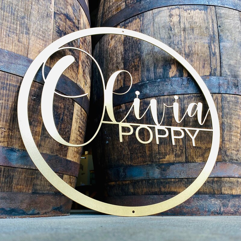 Round Nursery Sign - Etsy