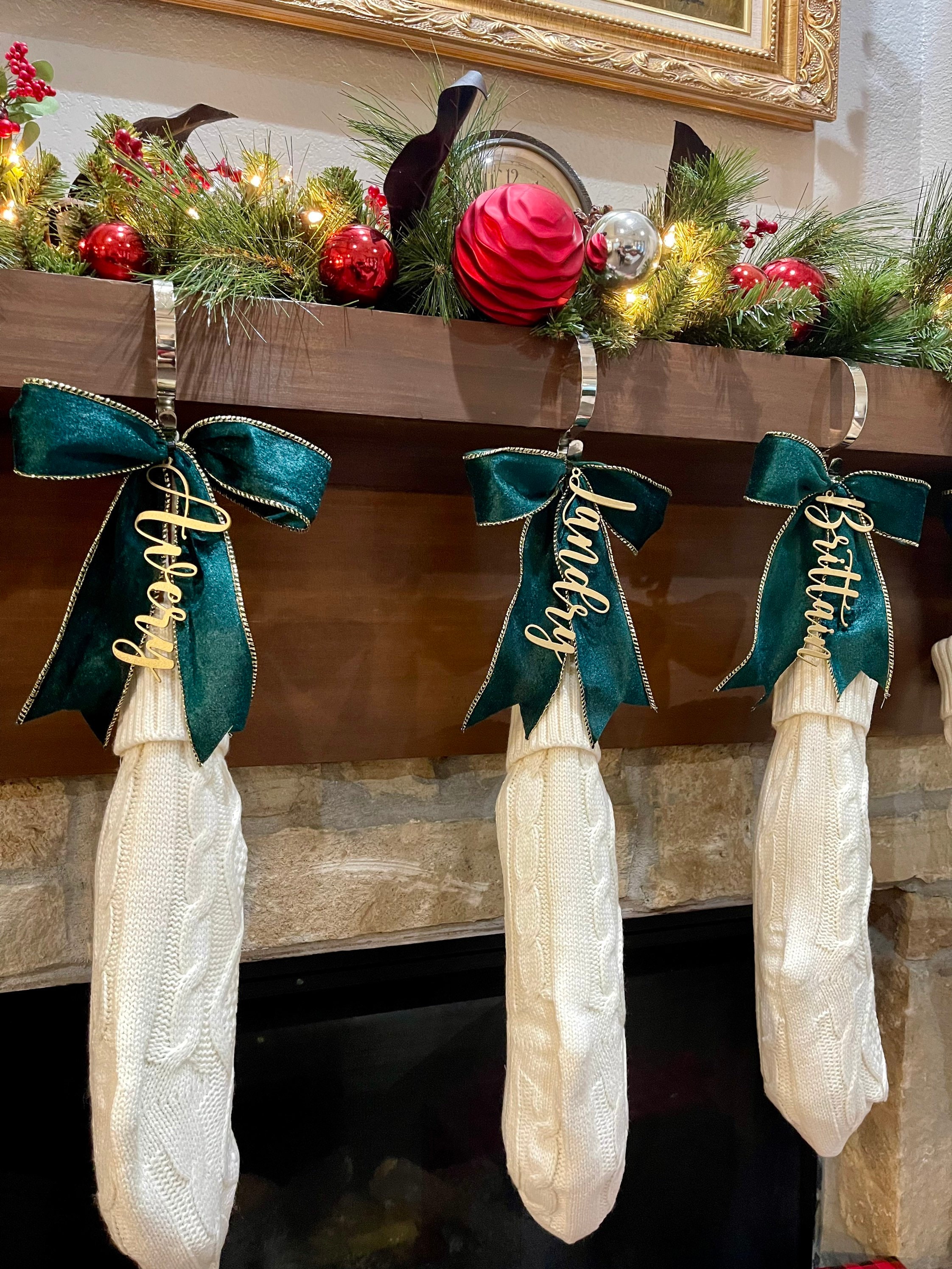 Personalized Metal Christmas Stocking Name Tags Easter - Etsy