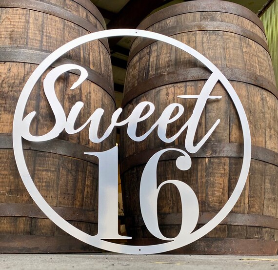 SWEET 16 Script Birthday Sign Party Decor Birthday Party - Etsy
