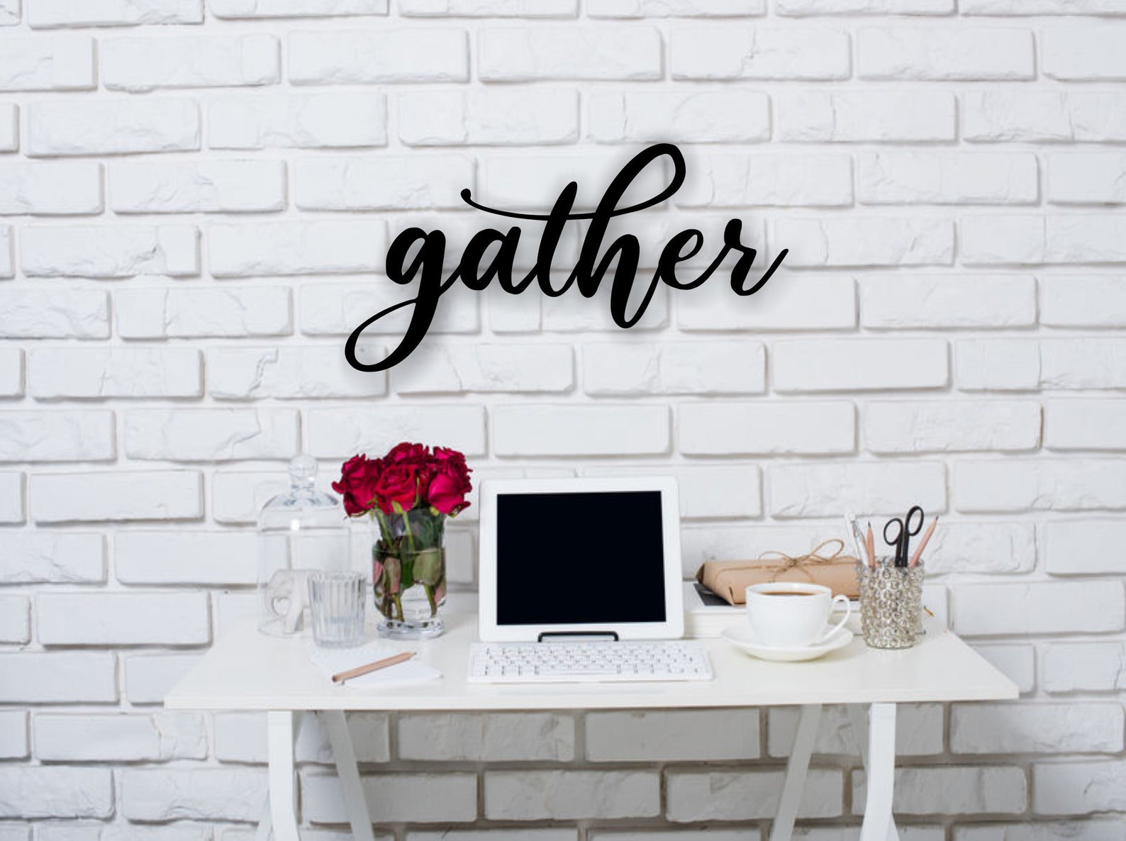 Gather Metal Sign Wall Decor Entryway Decor Living Room - Etsy