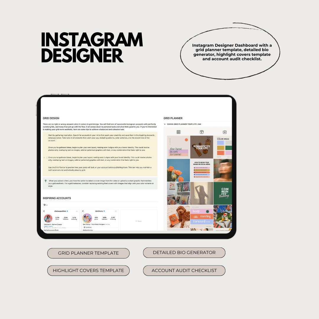 Notion Template Instagram Content Planner, Instagram Content Calendar ...