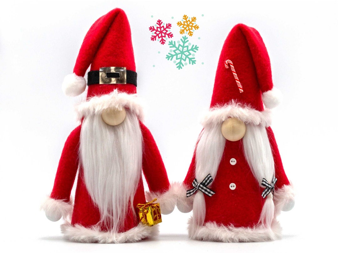 Santa and Mrs. Claus (pair) Christmas Holiday Gnomes - Etsy