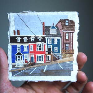 ORIGINAL ART - "historic City Street View" - Painted Paper Collage ...