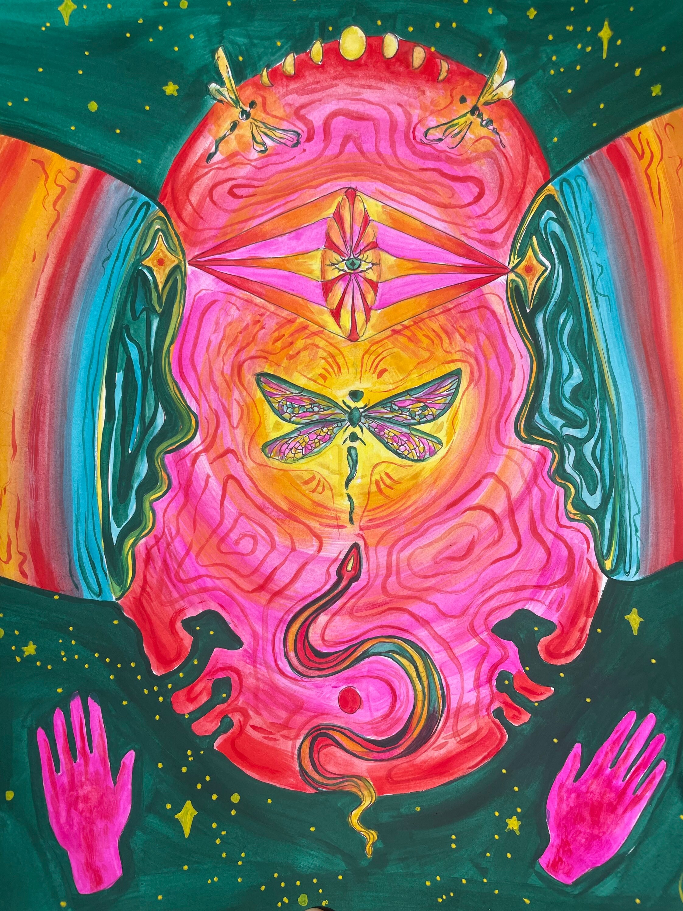 Telepathy, Original Painting, Visionary Painting, Visionary Art ...