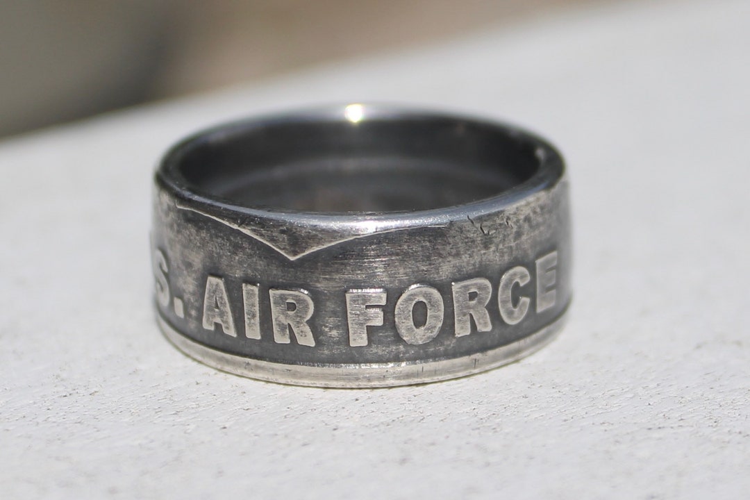 Military Air Force Sterling Silver Ring - Etsy