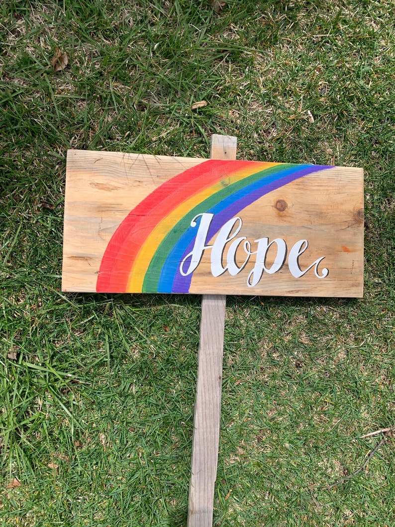 Rainbows for Hope Yard Sign - Etsy