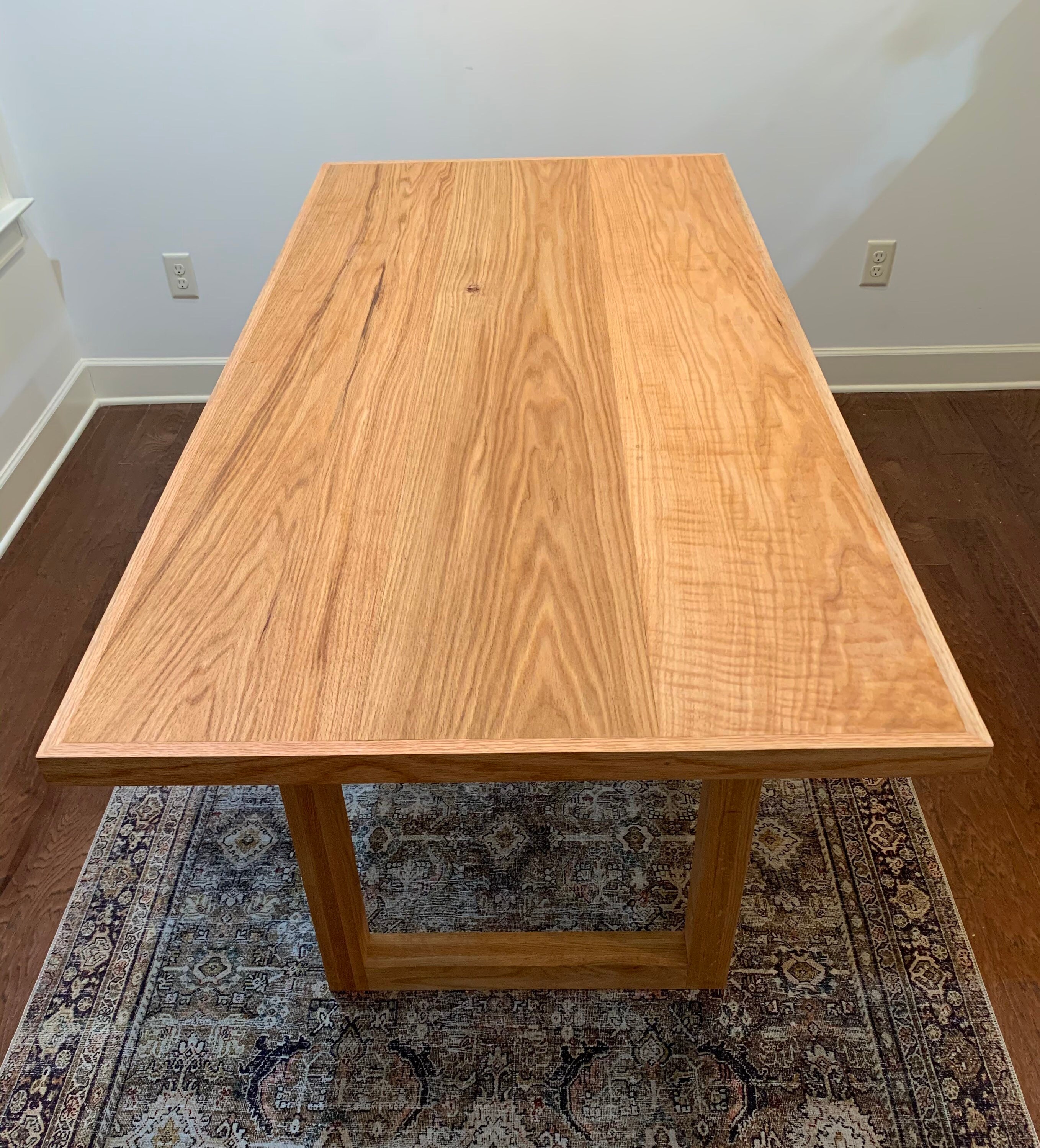 Solid Oak Modern Dining Table | Etsy