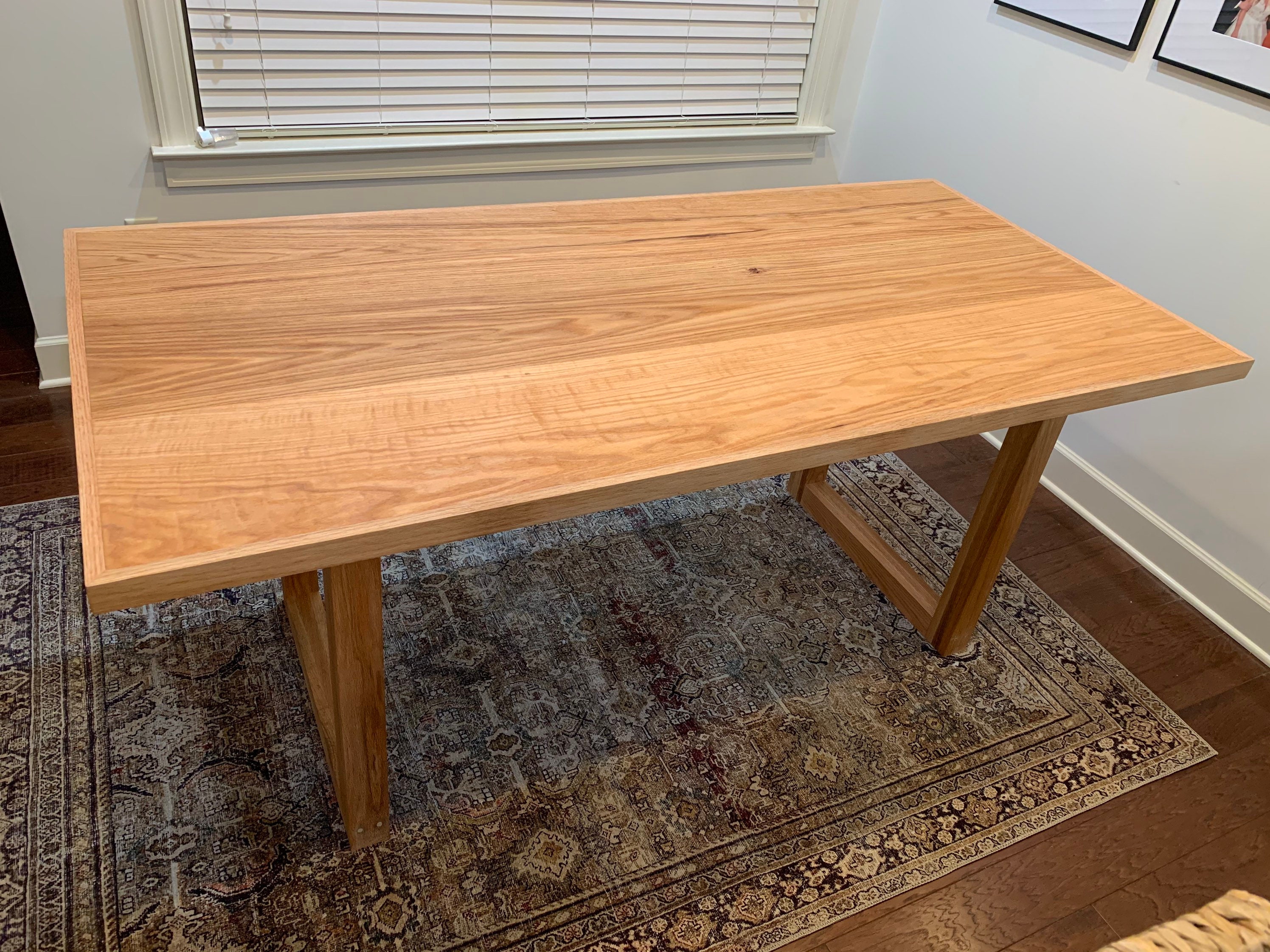 Solid Oak Modern Dining Table | Etsy