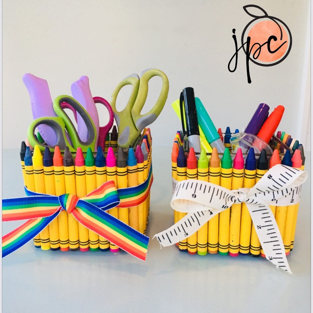 Teacher Gift Crayon Supply Organizer - Etsy
