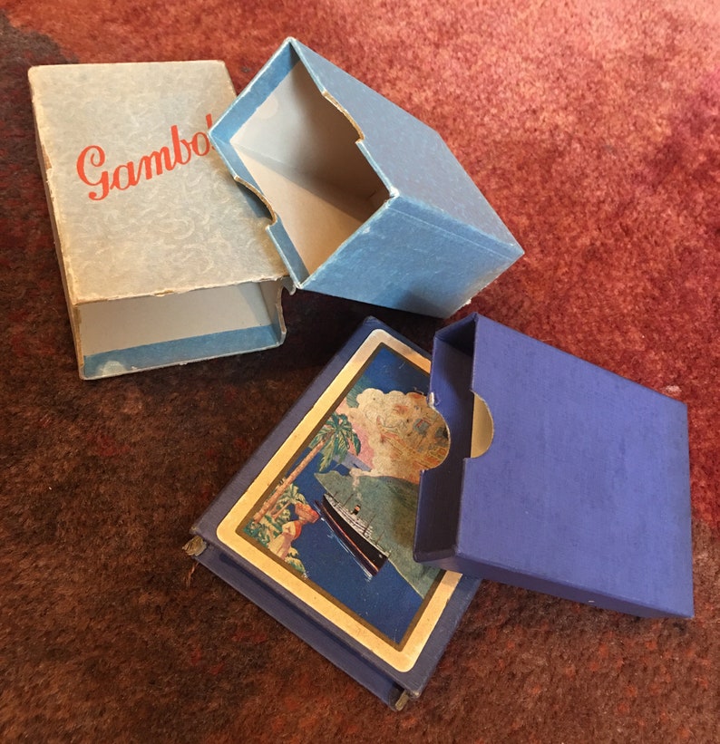 Card Game Boxes. Vintage, Empty Boxes to Use for Storage, Assemblage ...