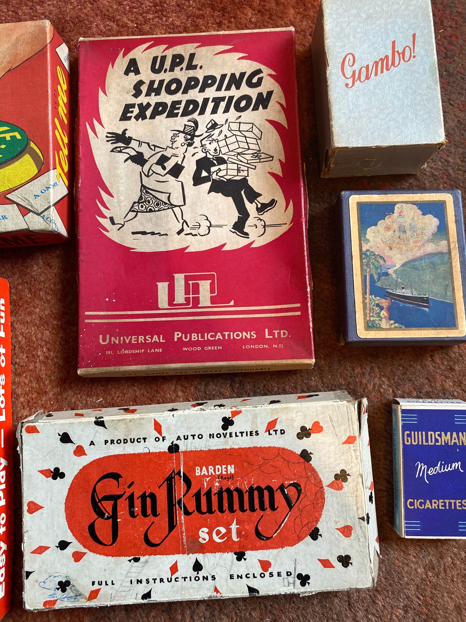 Card Game Boxes. Vintage, Empty Boxes to Use for Storage, Assemblage ...