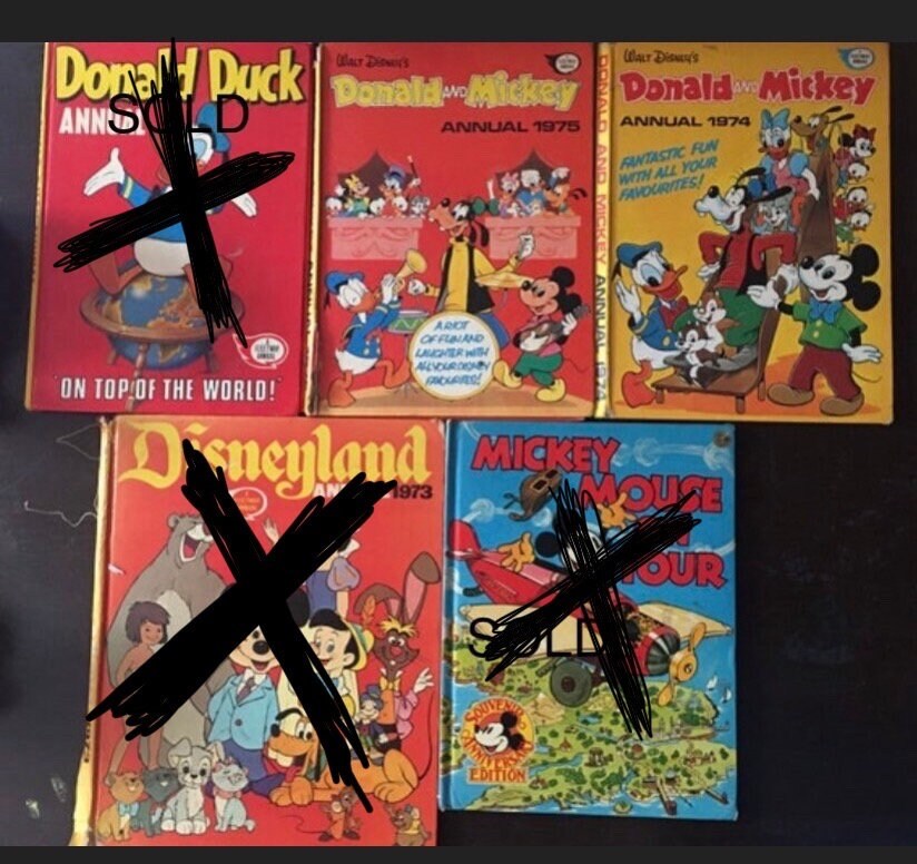Large Disney Book Covers. Vintage Childrens Annuals. Empty Books for ...