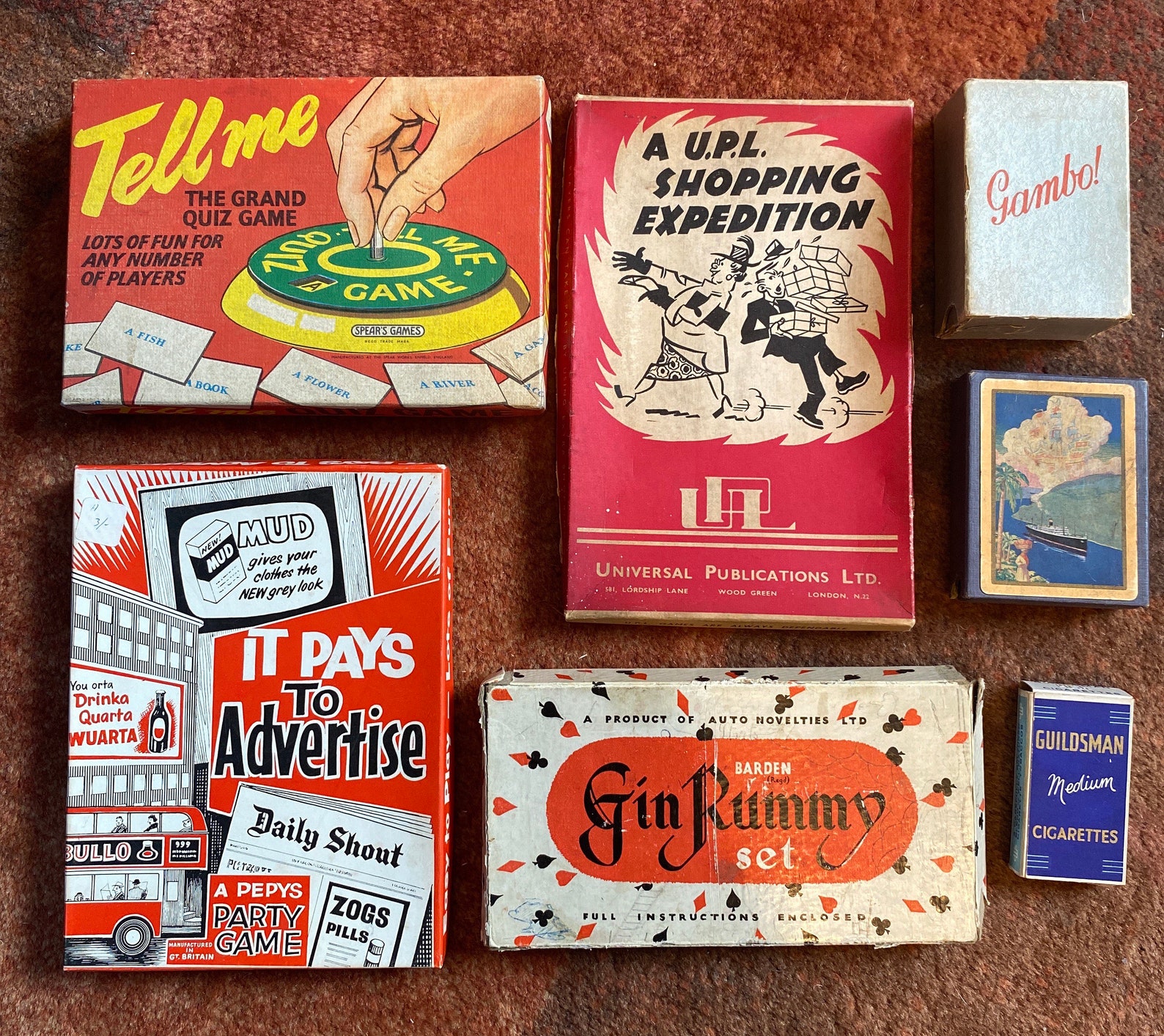 Card Game Boxes. Vintage, Empty Boxes to Use for Storage, Assemblage ...