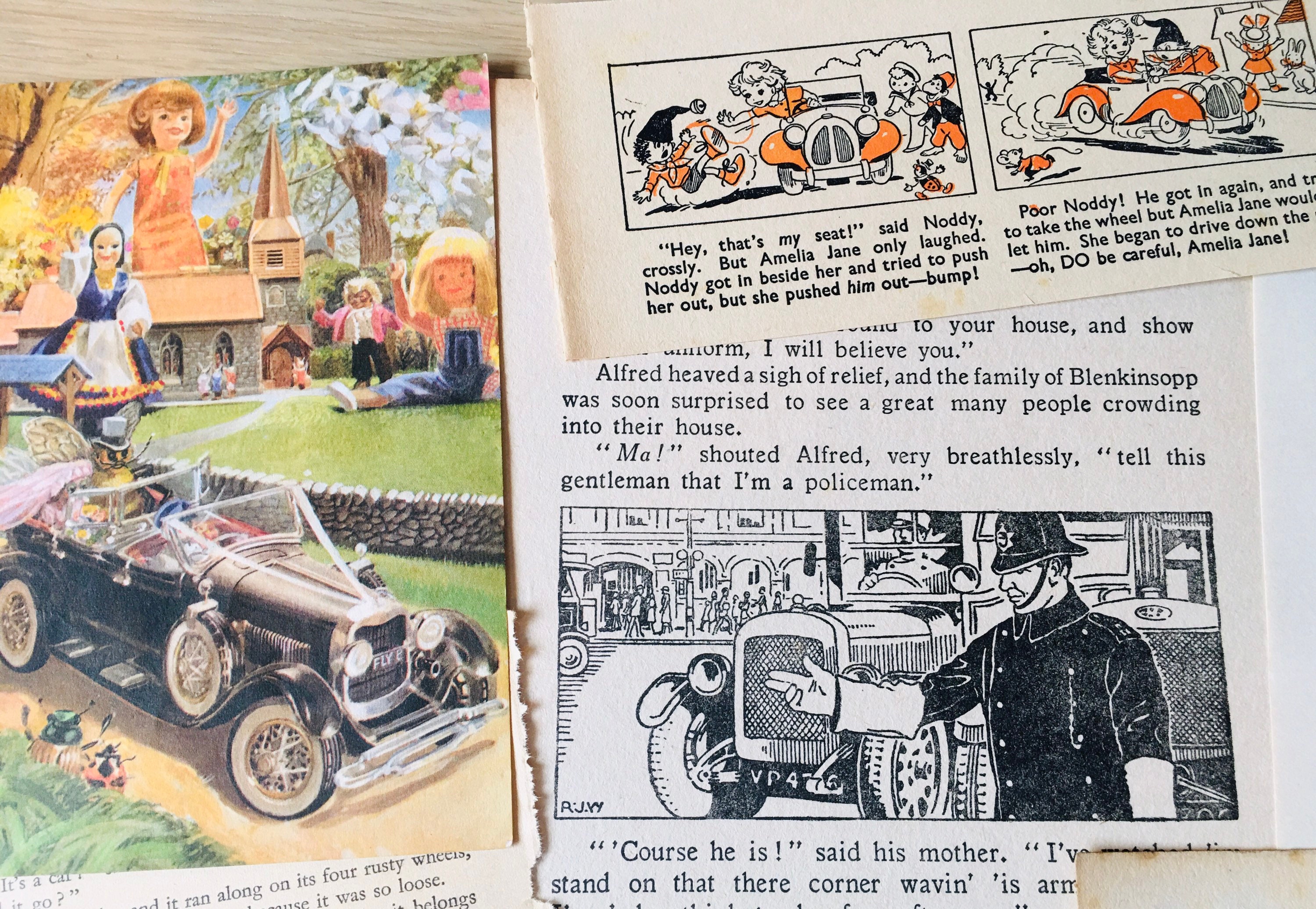 Cars Vintage Ephemera. Pack of Genuine Vintage Car Illustrations ...