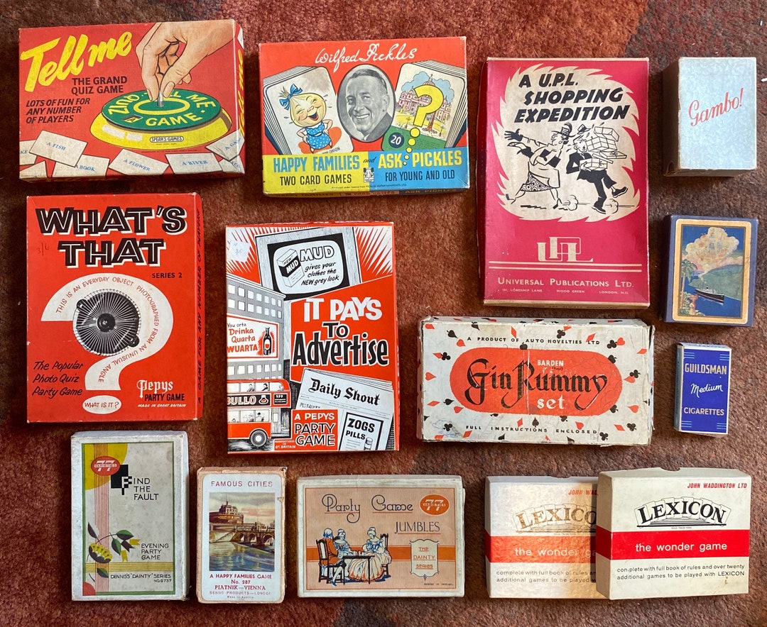 Card Game Boxes. Vintage, Empty Boxes to Use for Storage, Assemblage ...