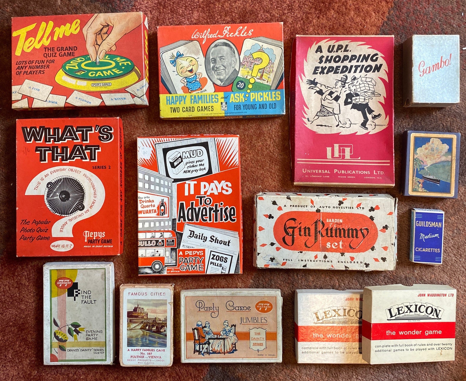 Card Game Boxes. Vintage Empty Boxes to Use for Storage - Etsy