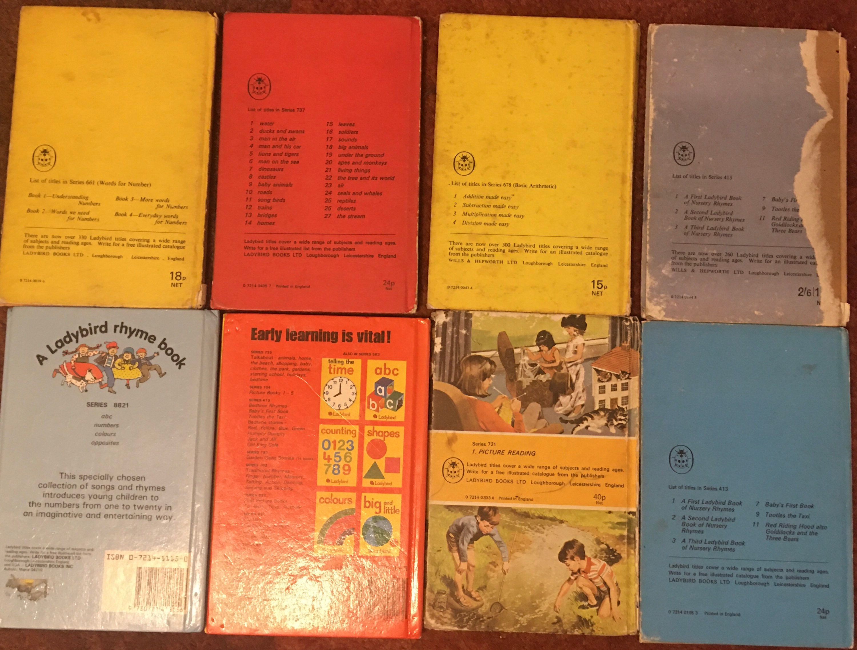 Vintage Book Covers. Ladybird Books. Empty Books for Collage, Junk ...