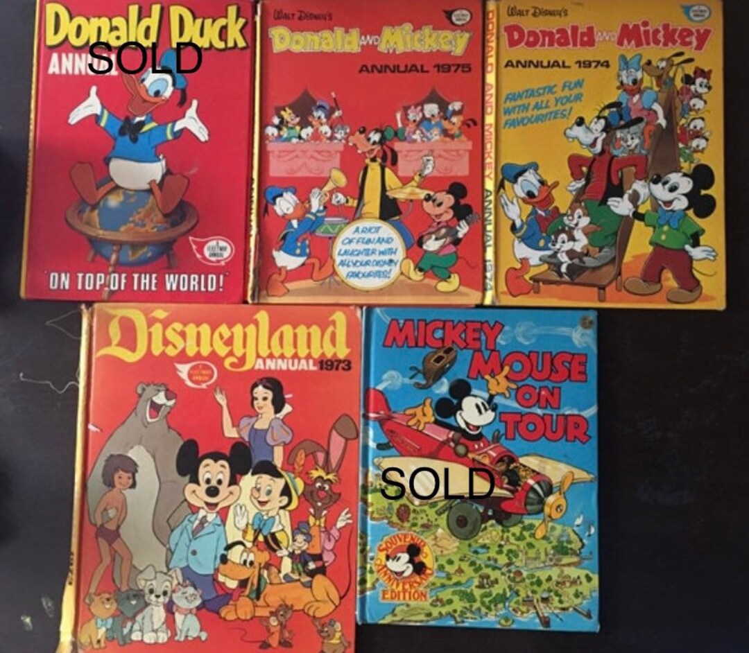 Large Disney Book Covers. Vintage Childrens Annuals. Empty - Etsy