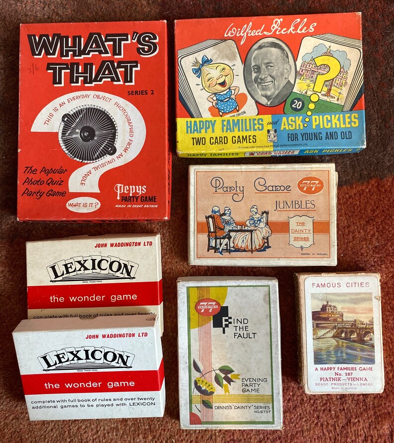 Card Game Boxes. Vintage Empty Boxes to Use for Storage - Etsy