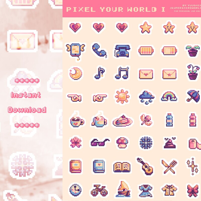 Pixel Art Print - Etsy