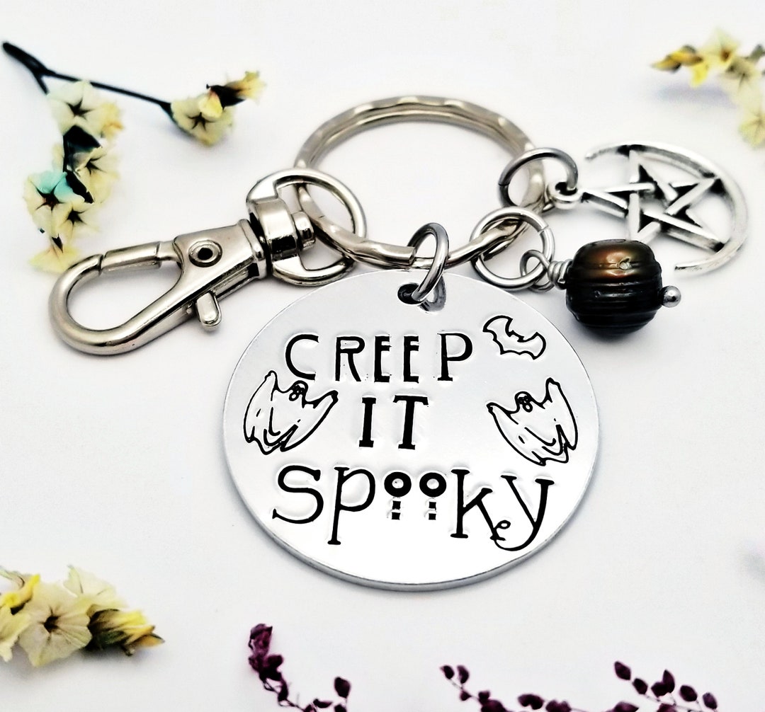 Creep It Spooky Keychain, Halloween Keychain - Etsy