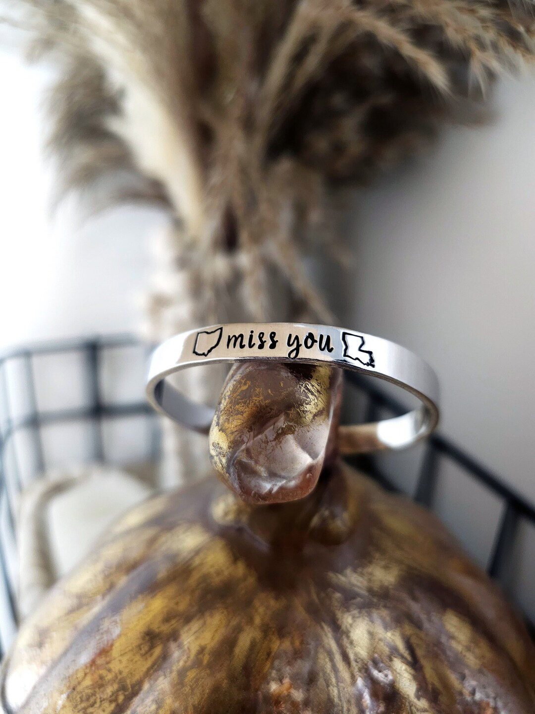 I Miss You Aluminum States Bracelet: Long Distance Gift - Etsy