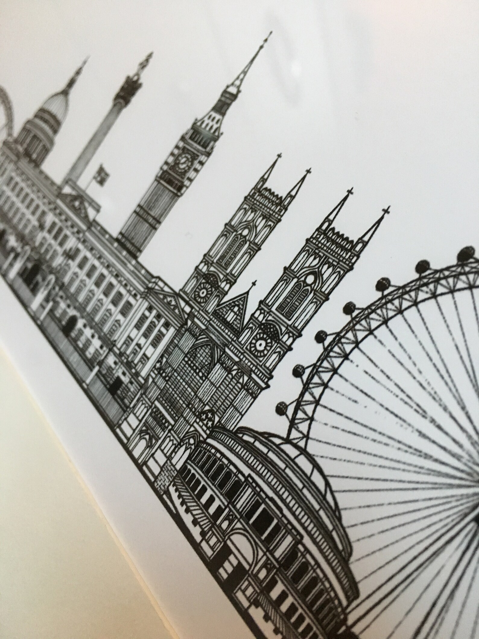 London Skyline Drawing A2 London Landmarks Drawing London - Etsy UK