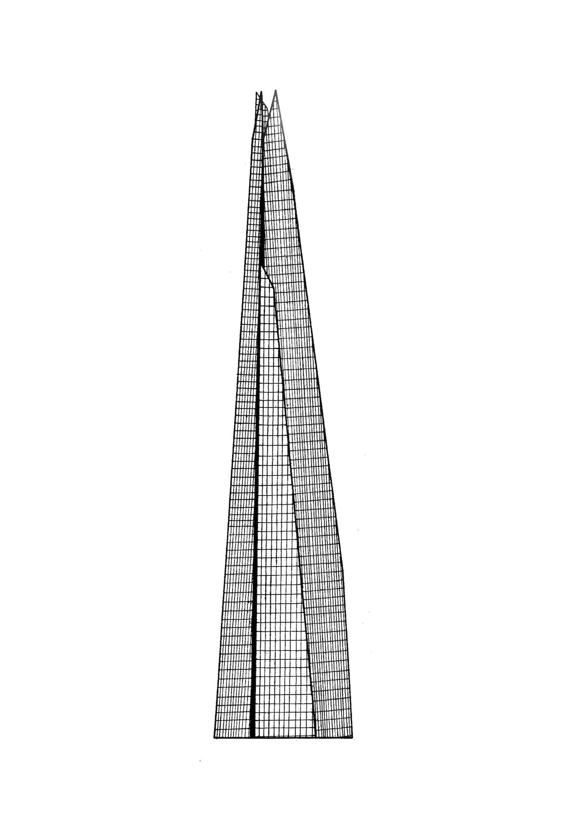 London Skyscrapers, Set of 3 A5 Drawings the Shard Leadenhall Building ...