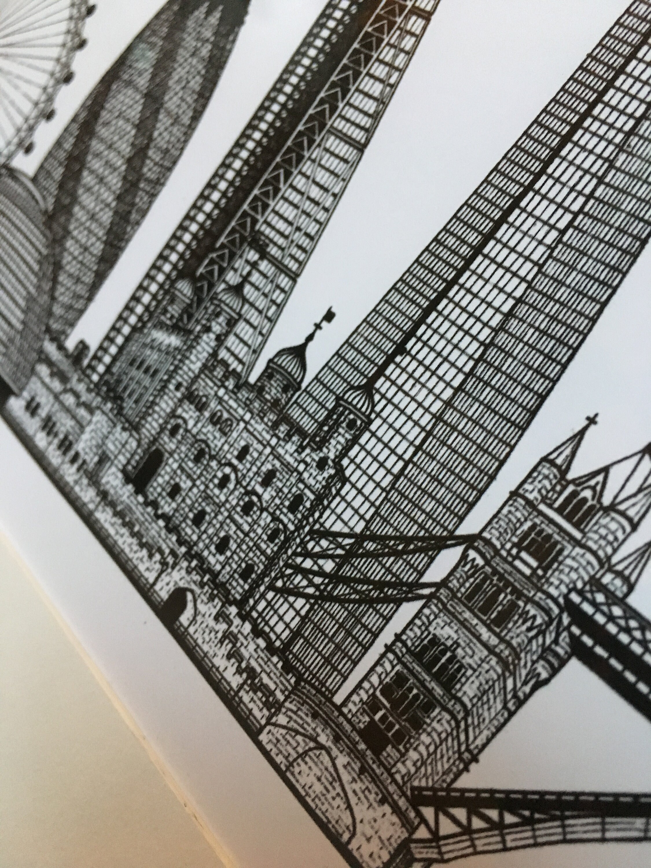 London Skyline Drawing A2 London Landmarks Drawing London - Etsy UK