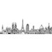 Europe Skyline Drawing A2 Europe Landmarks Drawing Europe Cityscape ...
